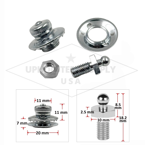 German Chrome Small Head Tenax® Fasteners | Upholstery Supply USA