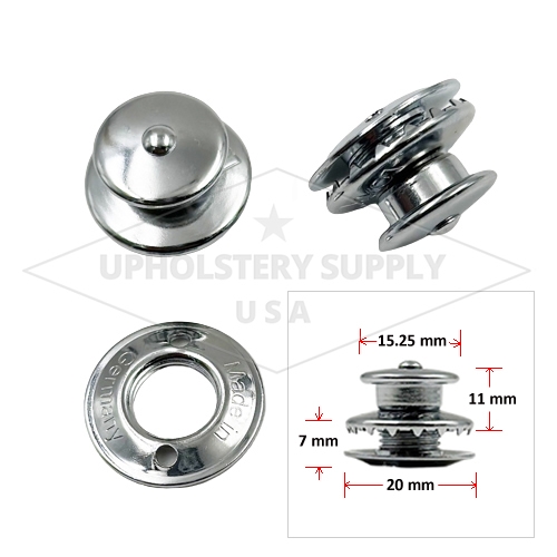 German Chrome Large Head Tenax® Fasteners | Upholstery Supply USA